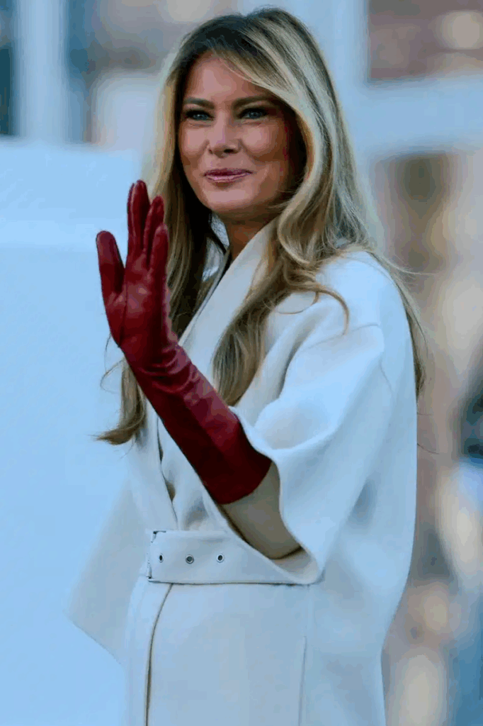 Melania Trump Embraces Holiday Spirit While Receiving White House ...